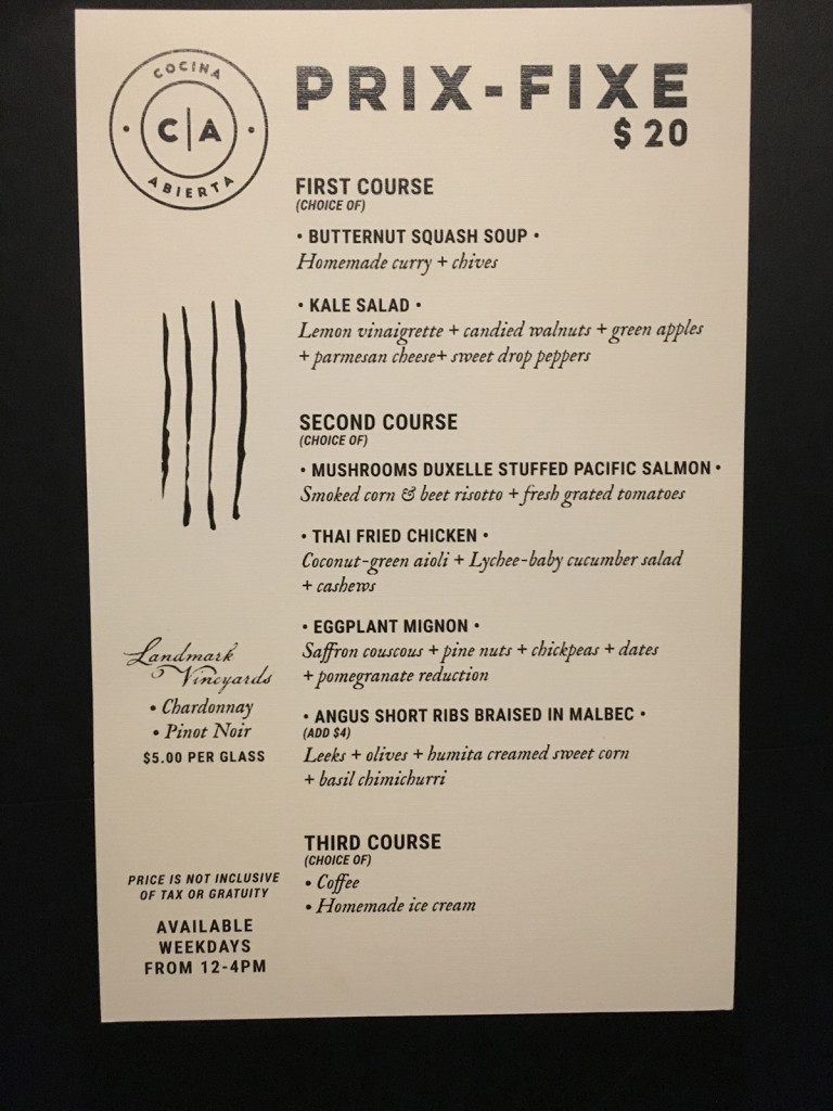 Cocina Abierta con nuevo Menú Prix Fixe - El Exquisito